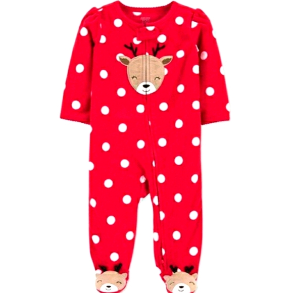 Just One You By Carter'S | Pajamas | Nwt Baby Girl Reindeer Fleece ...